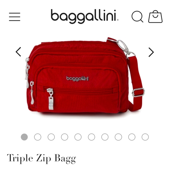 Baggallini | Bags | Baggallini Triple Zip Crossbody Bagg Belt Bag Apple ...